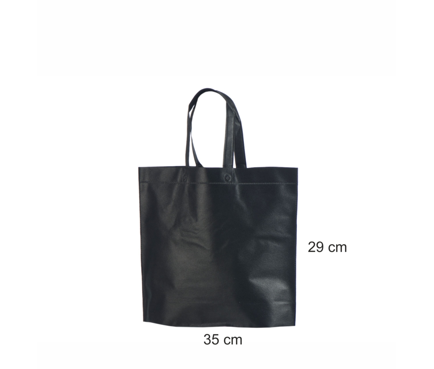 Sorte non woven-pose i genanvendt materiale - papirsposer.com